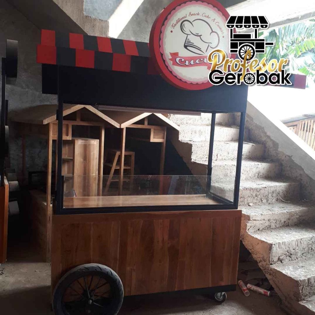 Desain Gerobak Kayu Minimalis untuk Usaha Makanan - Profesor Gerobak